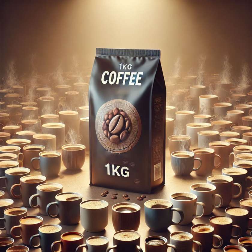 Koliko kav iz 1 kg za Espresso, Turško, Instant ali Filter?